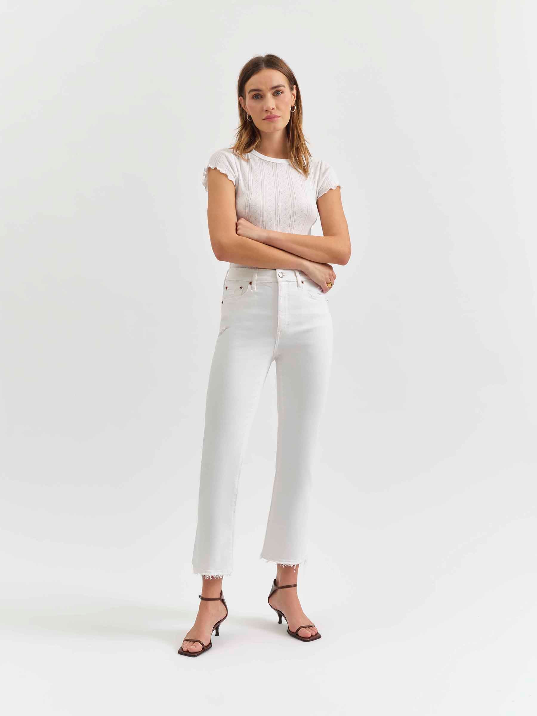 Shy Girl Crop Flare in Lamb Vintage – Daze Denim