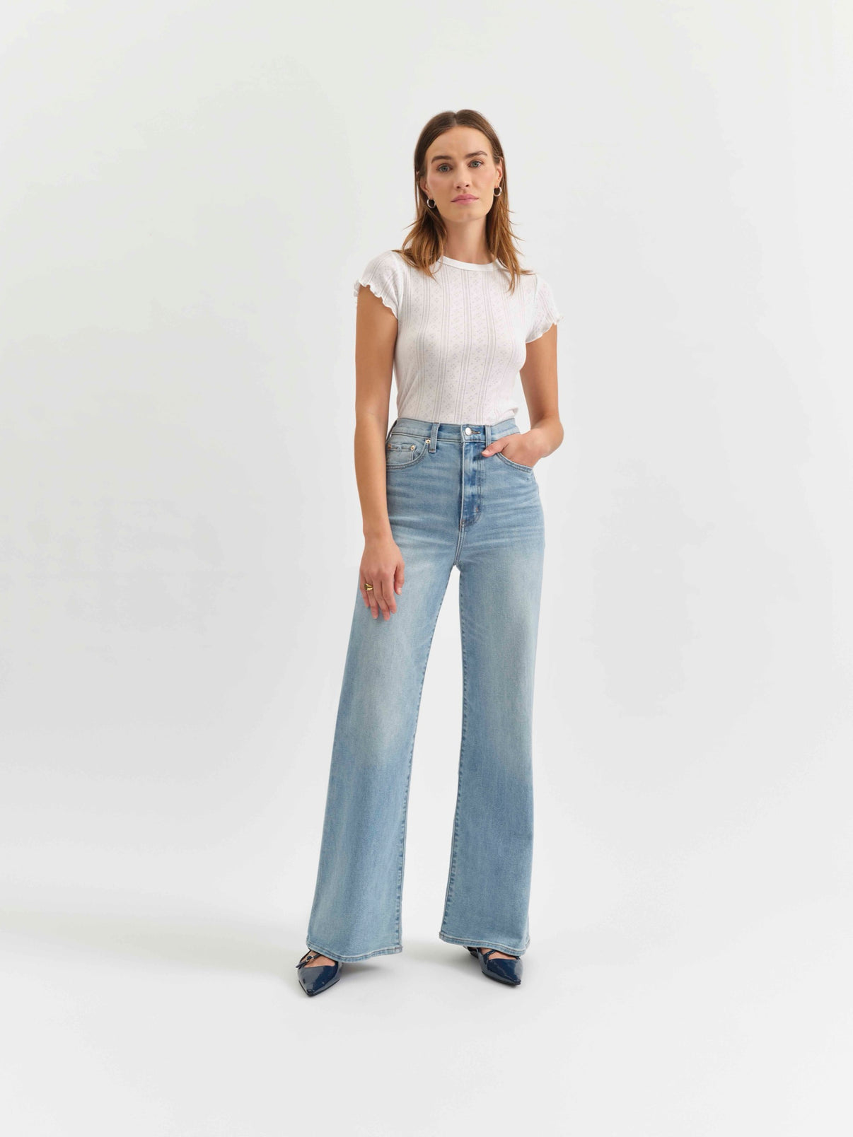 Far Out High Rise Wide in Blooming Vintage – Daze Denim