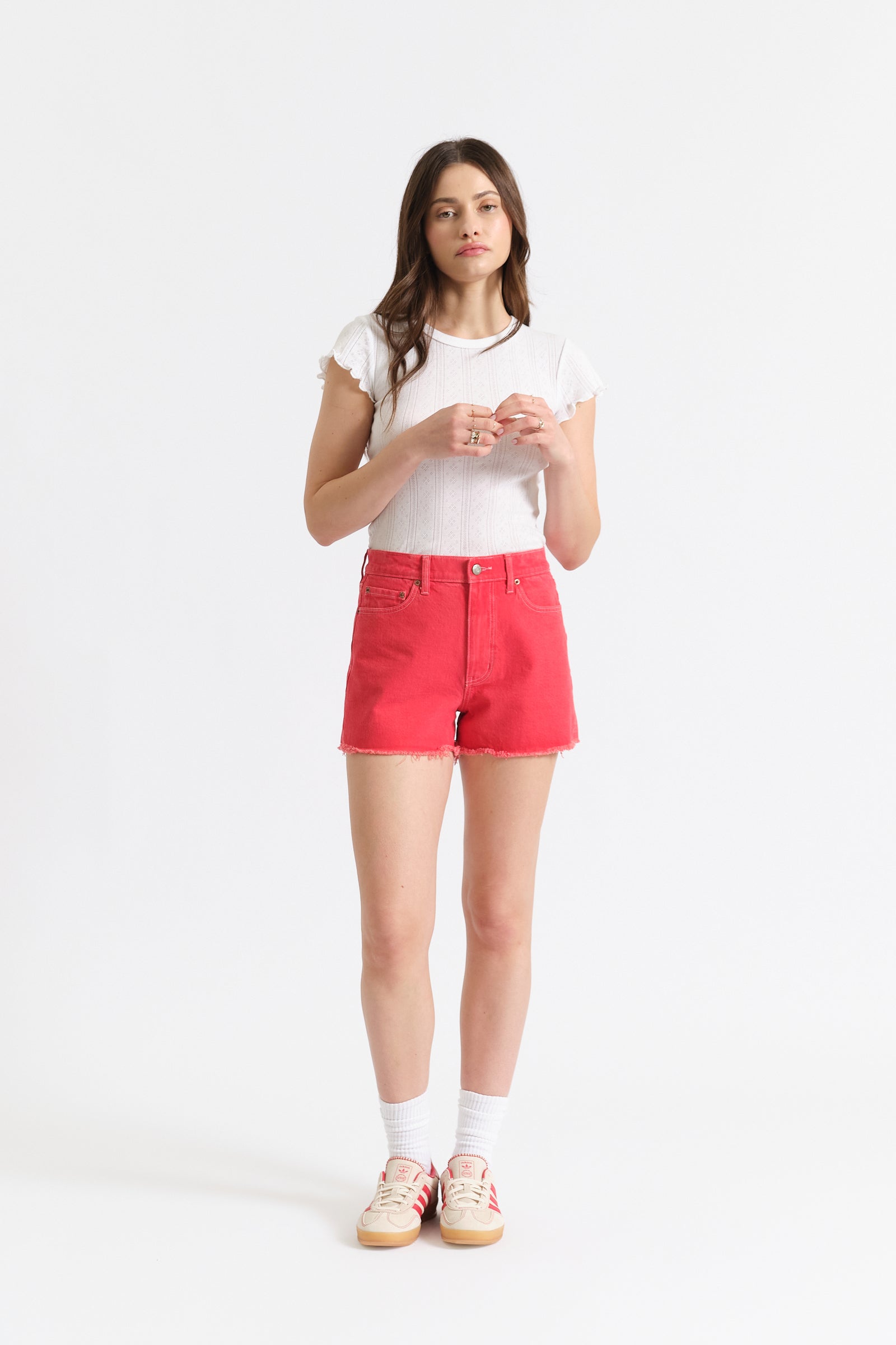 Troublemaker High Rise Short in Chili Pepper – Daze Denim